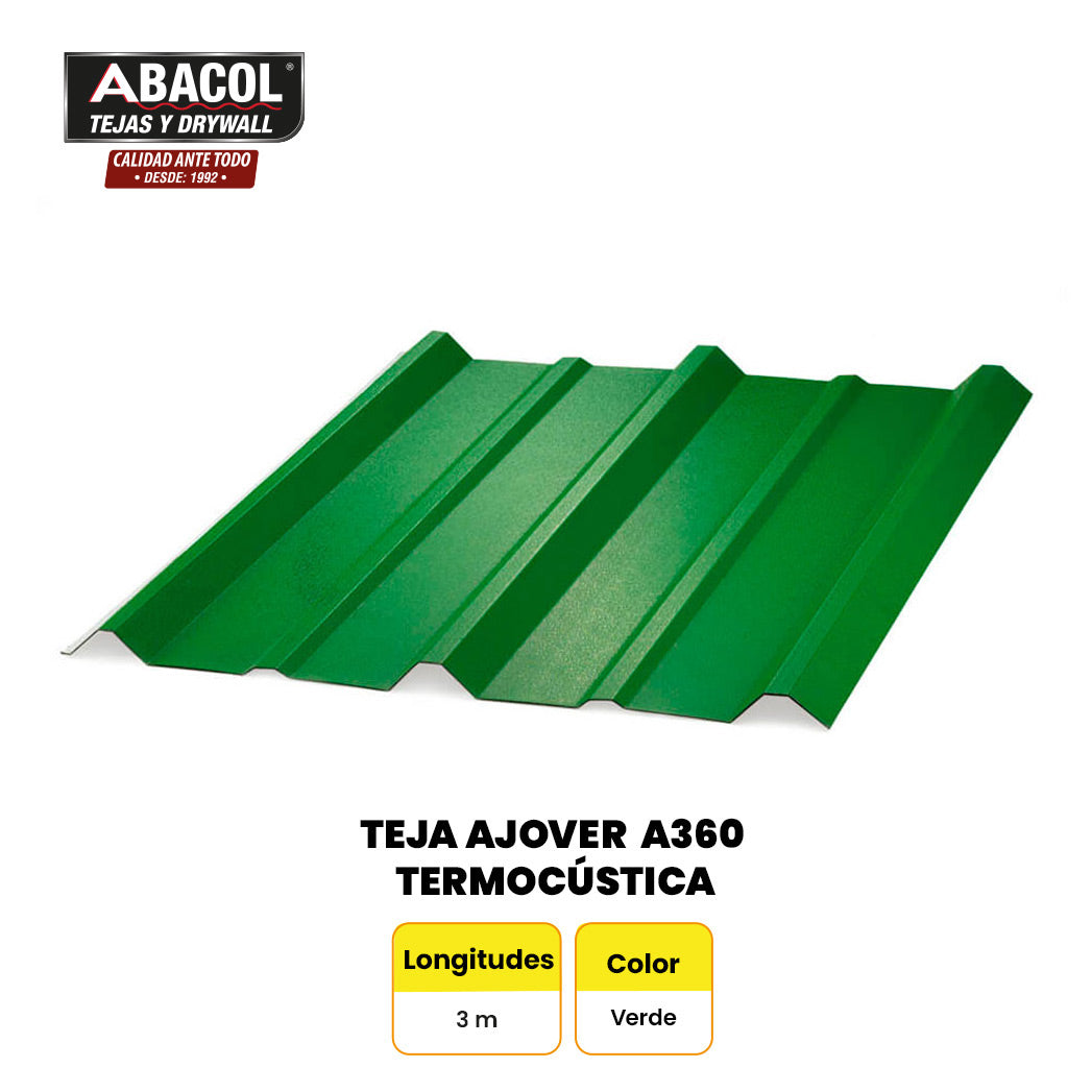 Teja Termoacústica Ajover Trapezoidal A360 – abacolexpress